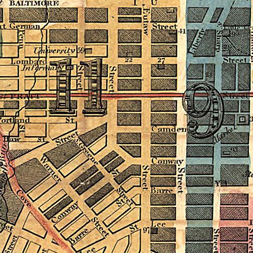 Plan of the city of Baltimore compiled from actual survey, 1822 – Texas ...
