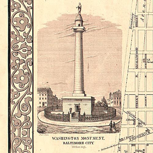 Plan of the city of Baltimore, Maryland, 1851 – Texas Map Store