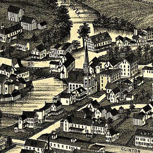 Antique Map of Milford, New Hampshire 1884 – Texas Map Store