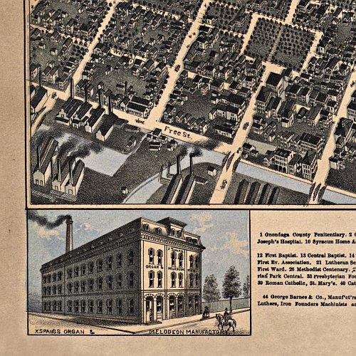 Syracuse New York 1874 – Texas Map Store