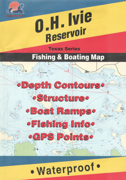 O.H. Ivie Reservoir fishing map – Texas Map Store