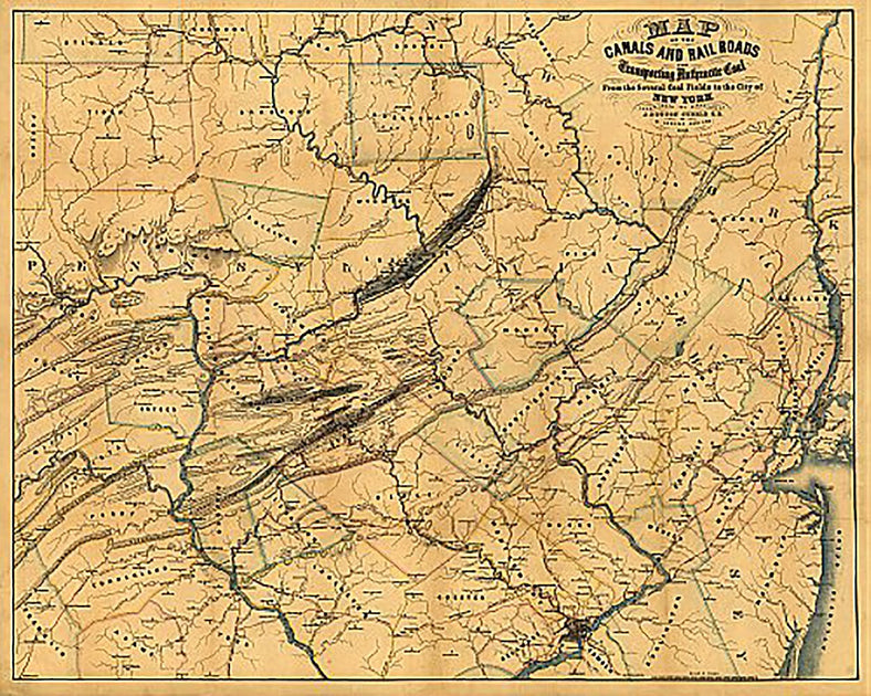 Pennsylvania Coal Fields 1856 – Texas Map Store