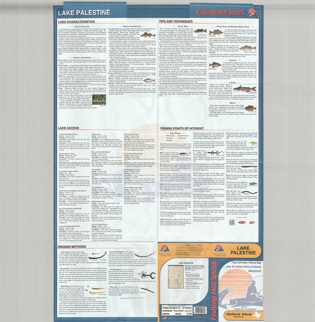 Lake Palestine fishing map – Texas Map Store