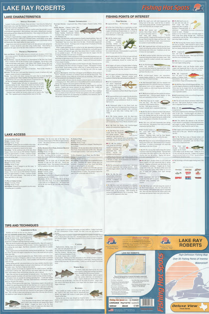 Lake Ray Roberts fishing map – Texas Map Store