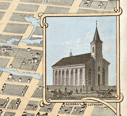 Galveston Texas historical map 1871 – Texas Map Store