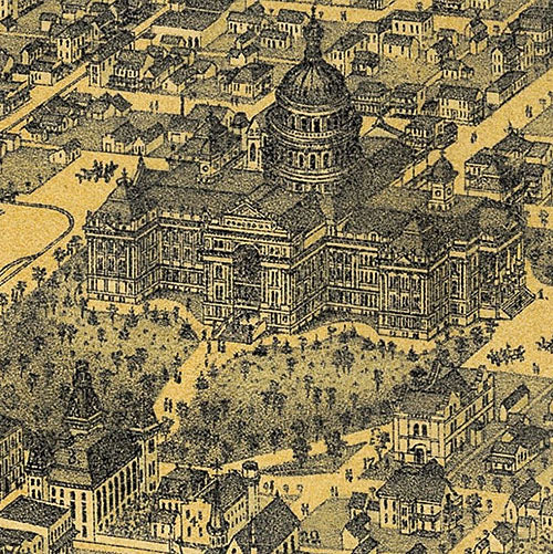 Austin Texas historical map 1887 – Texas Map Store