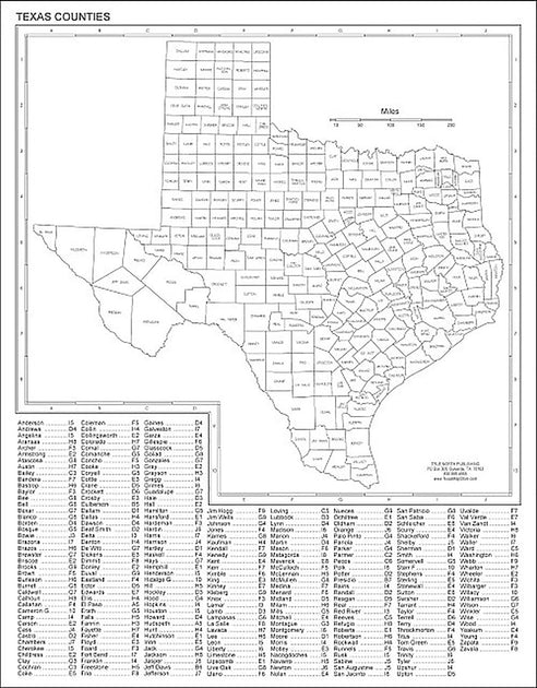 Texas Counties by Texas Map Store