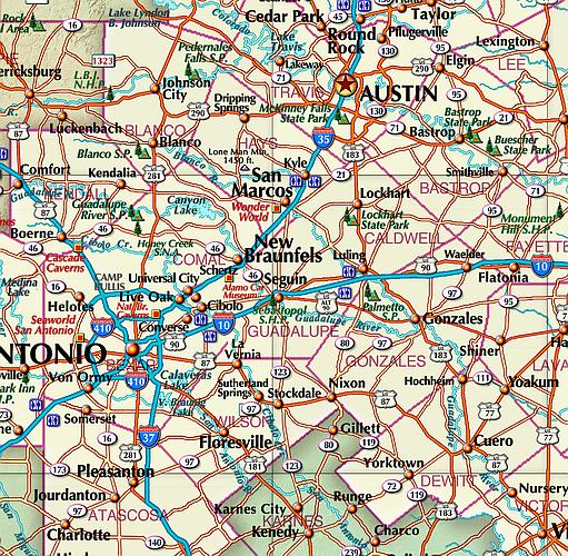 The Texas Triangle – Texas Map Store