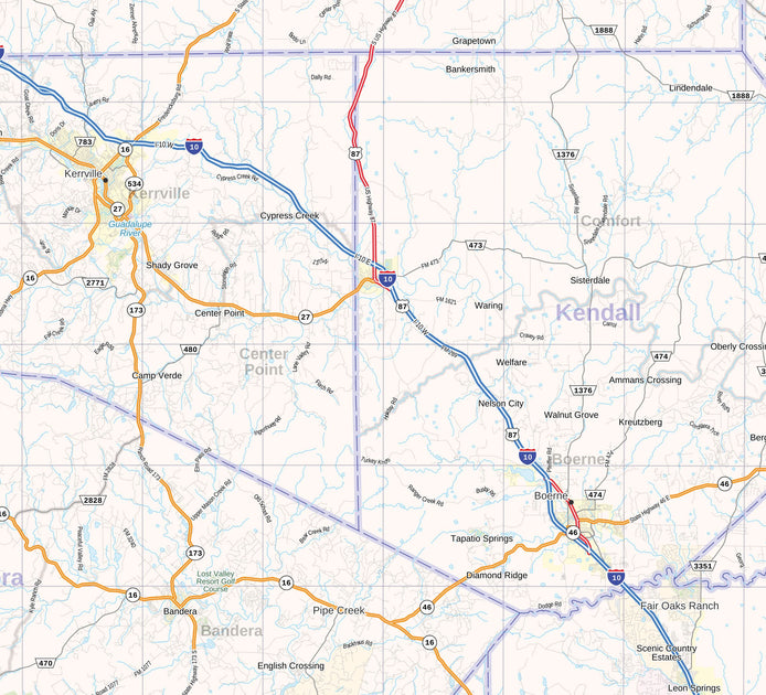 Texas Hill Country Wall Map – Texas Map Store