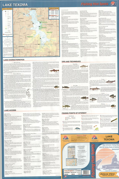 Lake Texoma fishing map – Texas Map Store