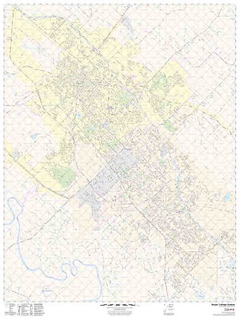 Bryan College Station Texas Wall Maps – Texas Map Store