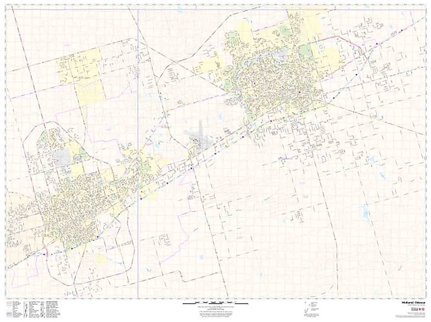 Midland Odessa Wall Maps – Tagged "TX City / County Maps. TX City ...