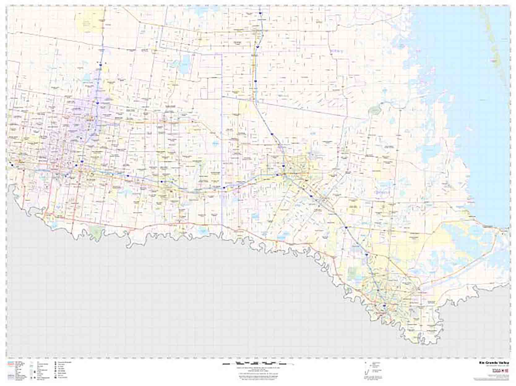 South Texas Map Showing Cities