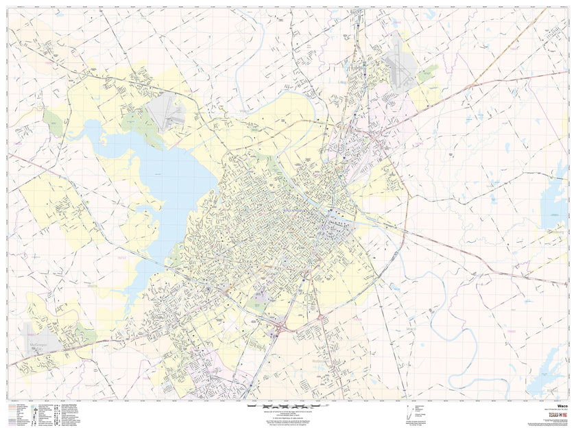 Central Texas Wall Maps – Texas Map Store