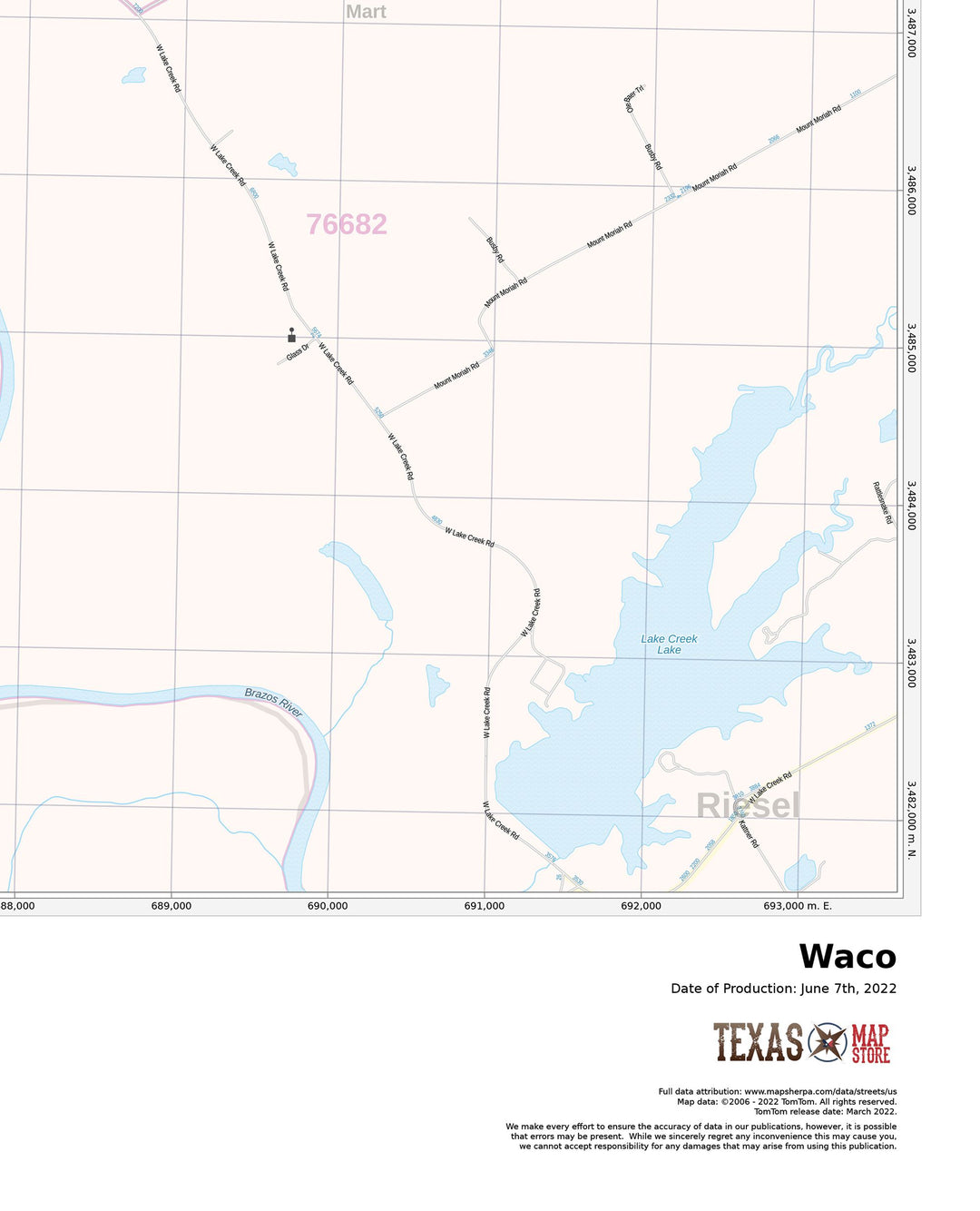 Map Of Texas Showing Waco Aerial Photography Map Of Waco, TX Texas