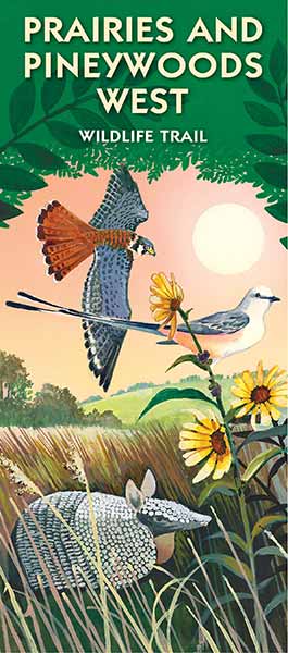 Texas Prairies West Wildlife Trails Map – Texas Map Store